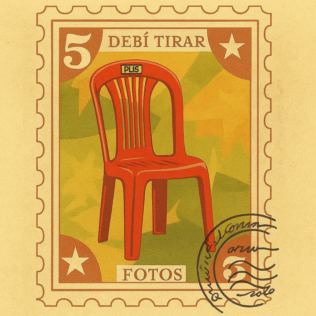 Unearthing the Charm of the Vintage Chair Stamp Sticker – Happy Island Club